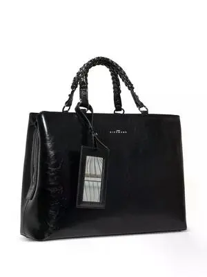 John Richmond Braided Handle Tote Bag