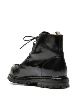 Officine Creative Buffalo Leather Lace-up Boots