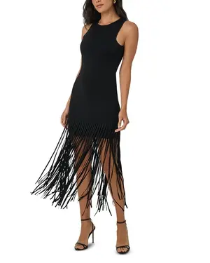 TOCCIN Margaux Fringe Dress - Jet
