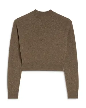 JIL SANDER Wool Cashmere Crewneck Sweater - Espresso