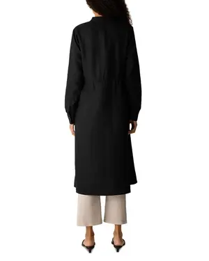 Eileen Fisher Mandarin Collar Shirt Dress