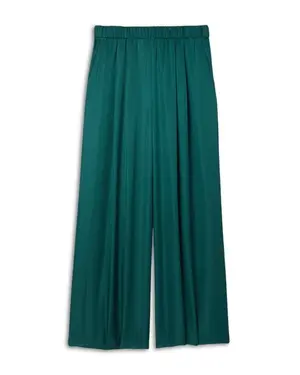 Eileen Fisher High Waisted Pleated Wide Leg Trousers