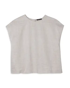 Eileen Fisher Round Neck Square Top - Wheat