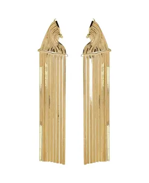 LANVIN Chain Dangle Earrings - Gold