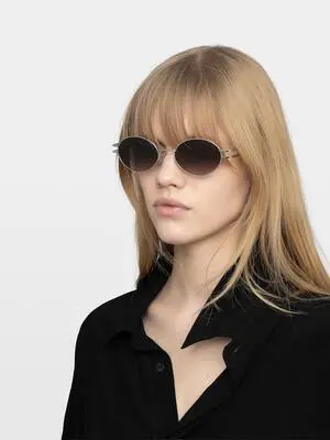 Zadig&Voltaire Metal Sunglasses With Wing Detail