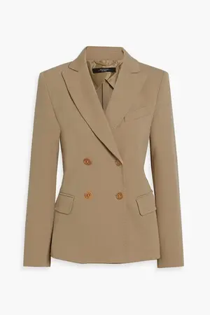 Max Mara Double-breasted Cotton-blend Jersey Blazer