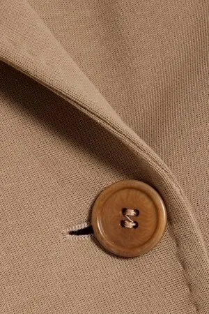 Max Mara Double-breasted Cotton-blend Jersey Blazer