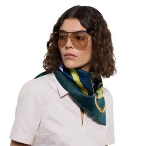 Gucci Printed Gg Silk Jacquard Carr