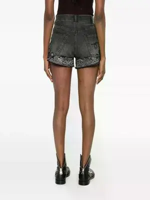 R13 Bandana-print Frayed Shorts