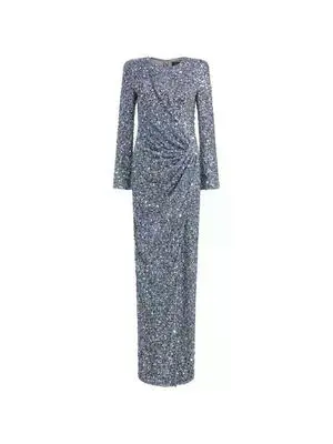 Jenny Packham Marie Sequin-embellished Gown - Grey