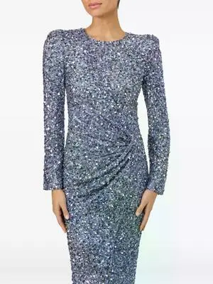 Jenny Packham Marie Sequin-embellished Gown - Grey