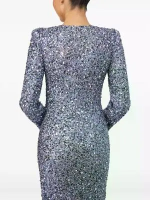 Jenny Packham Marie Sequin-embellished Gown - Grey