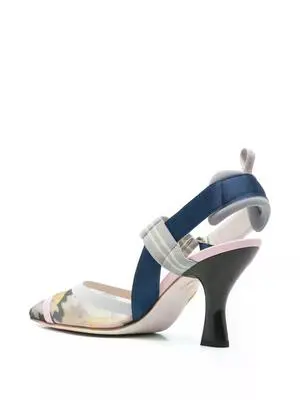 Fendi Colibrì Floral-print Sandals - Blue