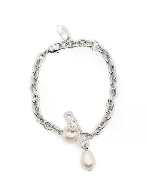 VIVIENNE WESTWOOD Safety-pin Detail Bracelet - Silver