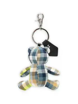 VIVIENNE WESTWOOD Teddy Bear Tartan Keyring - Blue