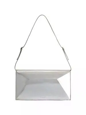 JIL SANDER Medium File Laminated Leather Shoulder Bag