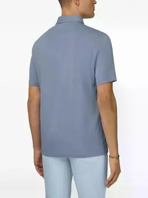 Boggi Milano Polo Shirt In Stretch Supima Cotton - Blue