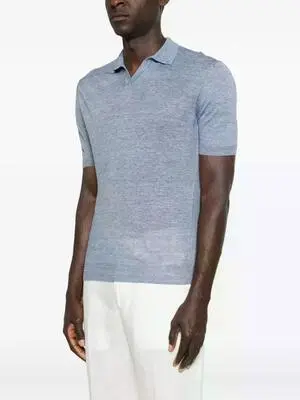 GRAN SASSO V-neck T-shirt - Blue