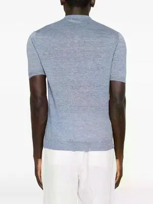 GRAN SASSO V-neck T-shirt - Blue