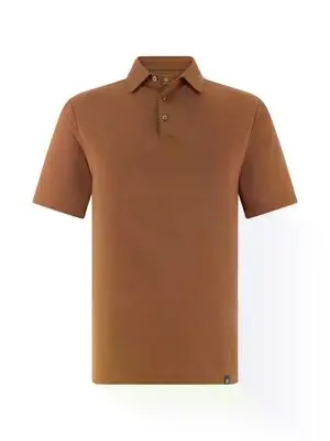 Boggi Milano Buttoned Polo Shirt - Brown