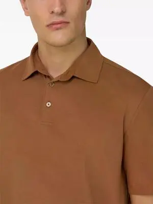 Boggi Milano Buttoned Polo Shirt - Brown