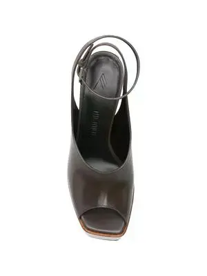 Attico Ornella Platform Sandals - Brown