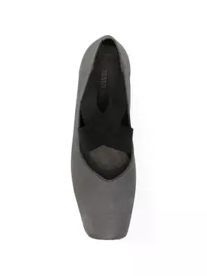 UMA WANG Criss-cross Ballet Flats - Grey
