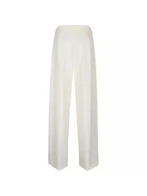 Erika Cavallini Wool Wide Leg Trousers - White
