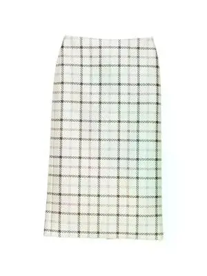 Brandon Maxwell Plaid Midi Skirt