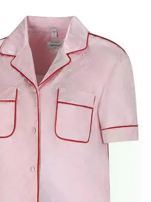 Off-White Jacquard Satin Shirt