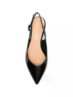 JULIE DEE Buckle Strap Slingback Ballet Flats