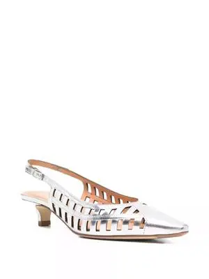 JULIE DEE Cut-out Slingback Pumps