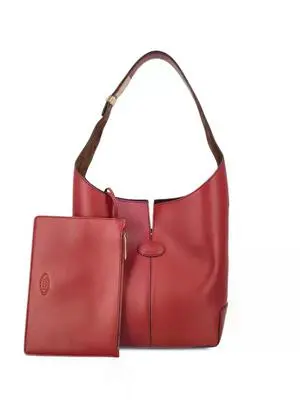 TOD'S Small Di Bag Folio Shoulder Bag - Red