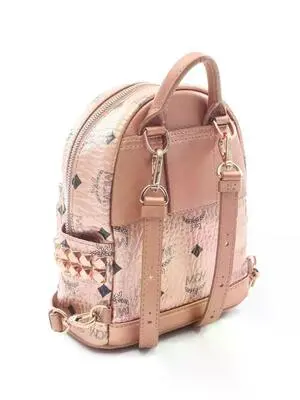 Mcm 2000s Logo-print Backpack - Pink