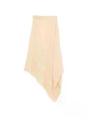 Victoria Beckham Asymmetric Hem Midi Skirt - Neutrals