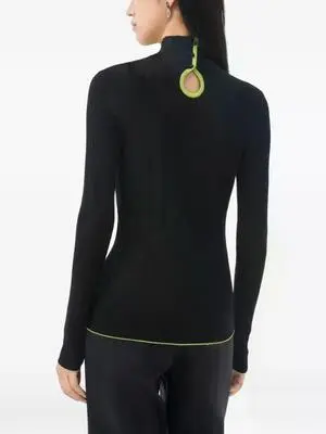 Shanghai Tang Mock Neck Sweater