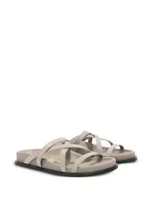 Furla Solea Logo-strap Sandals - Neutrals