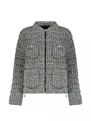 Herno Zip-up Bouclé Puffer Jacket - Black