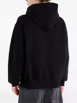 PLEASURES Zip-up Hooded Sweater - Black