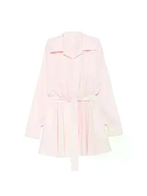 Norma Kamali Belted Flared Mini Dress