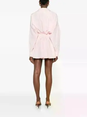 Norma Kamali Belted Flared Mini Dress