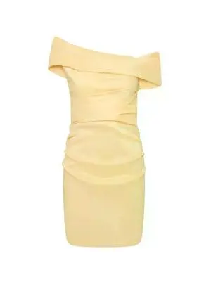 Rebecca Vallance Mandy Off-shoulder Mini Dress - Yellow