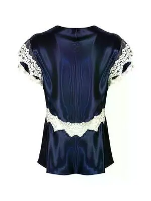 Alberta Ferretti Lace-detail Blouse