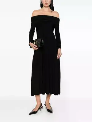 Norma Kamali Three-quarter Sleeve Midi Dress