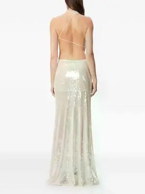 AMAZUIN Asymmetric Draped Maxi Dress