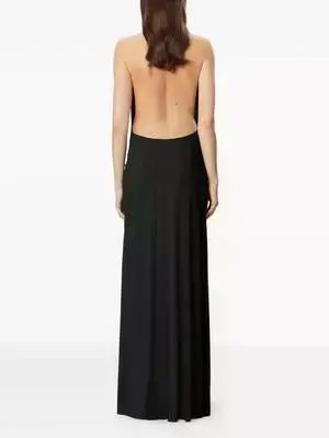 AMAZUIN Joele Halter V-neck Maxi Dress