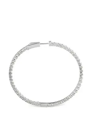 LB EXCLUSIVE 18k White Gold 7.20ctw Diamond Hoop Earrings