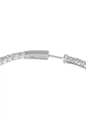 LB EXCLUSIVE 18k White Gold 7.20ctw Diamond Hoop Earrings