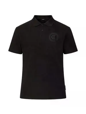Just Cavalli Embossed Polo Shirt - Black