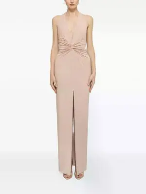 NISSA Glittered Maxi Dress - Neutrals